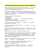 ATLS Written Review 2024 Questions and answers(2024-2025) - DocMerit