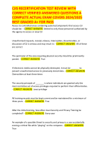 CJIS RECERTIFICATION TEST REVIEW WITH CORRECT VERIFIED ANSWERED ...