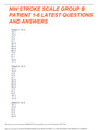 NIH Stroke Scale Group B Patient 1-6 Answer key Updated 2023 complete ...