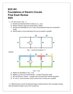 (Drexel) ECE 201 Foundations of Electric Circuits Final Exam Review 2024. - DocMerit