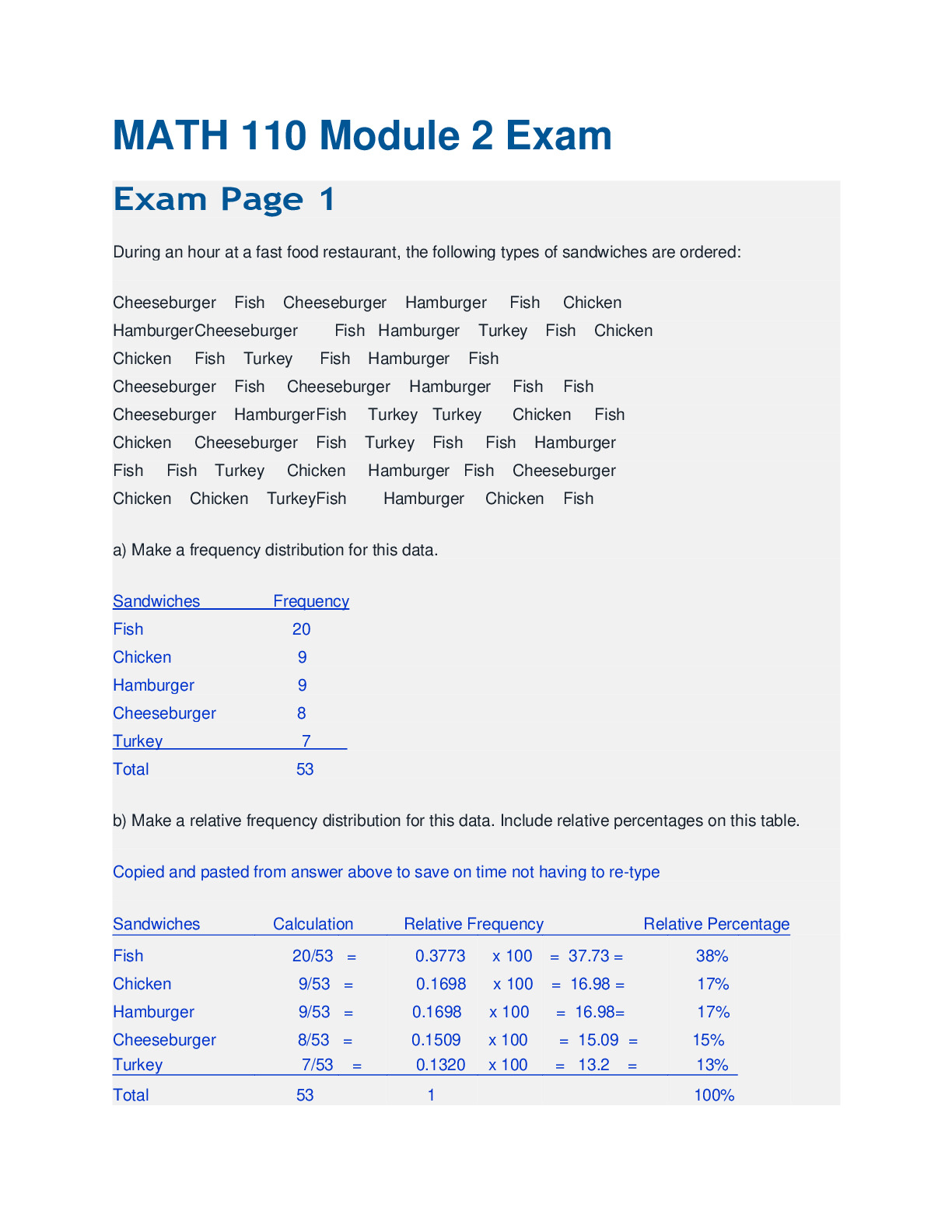 Math 110 Final Exam And Math 110 Module 1 2 3 4 5 6 7 8 9 10 Exam New 2024