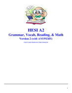 HESI A2 math V1 & V2 Questions with Answers (2024 - 2025) - DocMerit