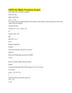 HESI A2 MATH Questions & Answers 2024-2025 - DocMerit