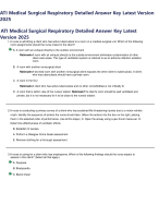 ATI Medical Surgical Respiratory Detailed Answer Key Latest Version ...