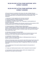 2024 NCLEX RN ACTUAL EXAM STUDYGUIDE REAL Q&A LATEST 2024 TEST BANK 150 ...