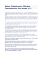 Relias: Guidelines for Effective Documentarian fully solved 2023 - DocMerit