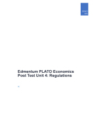 Edmentum PLATO Economics Post Test Unit 4: Regulations fully solved ...