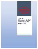 PLATO / EDMENTUM END OF SEMESTER TEST ECONOMICS 2025 STUDY QUESTIONS ...