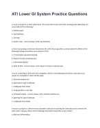 ATI Lower GI System Practice Questions with answers - DocMerit
