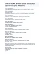 Dubai RERA Broker Exam 2022/2023 Questions and Answers - DocMerit