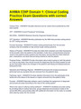 AHIMA CDIP Domain 1: Clinical Coding Practice Exam Questions with ...