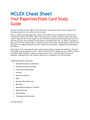 NURSING 101 NCLEX Cheat Sheet./ - DocMerit