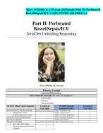 Mary O’Reilly is a 55-year-old female Part II: Perforated Bowel/Sepsis/ICU CASE STUDY GRADED A+ ...