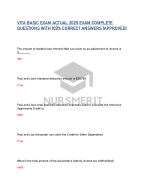 IRS VITA Basic Exam ACTUAL 2025 EXAM COMPLETE QUESTIONS WITH 100% CORRECT ANSWERS |APPROVED ...