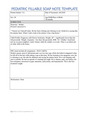 PEDIATRIC FILLABLE SOAP NOTE TEMPLATE - DocMerit