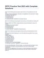 SFPC Practice Test 2023 with Complete Solutions - DocMerit