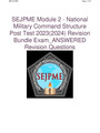 SEJPME Module 2 - National Military Command Structure Post Test 2023 ...