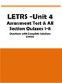 LETRS -Unit 4 Assessment Test & All Section Quizzes 1-8 Questions with ...