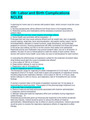 OB: Labor and Birth Complications NCLEX Questions And Answers 2022 ...