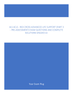 ALS ACLS - RED CROSS ADVANCED LIFE SUPPORT -PART 3 - PRE-ASSESSMENT ...