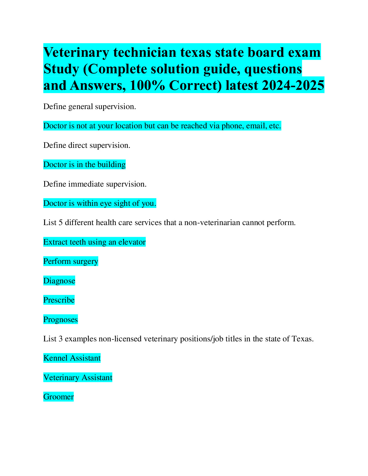 Texas Veterinary Board Exam|Veterinary technician texas state board ...