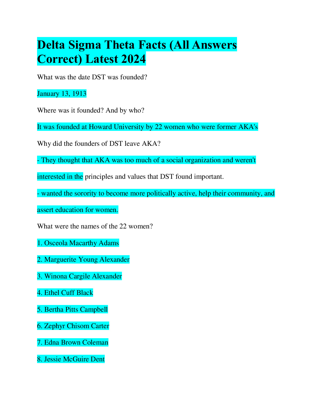 Delta Achievement Tests and Delta Sigma Theta Exams|All Bundled ...