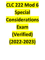 CLC 222 Modules 1 - 6 Exam Bundle (2022) - DocMerit