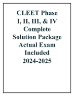 CLEET Phase I, II, III, & IV Complete Solution Package Actual Exam ...