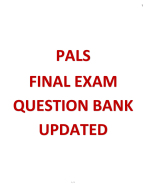 PALS FINAL EXAM QUESTION BANK UPDATED 2024/2025 - DocMerit