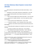 3RD CLASS STATIONARY STEAM ENGINEER LICENSE EXAM QUESTIONS WITH 100% ...