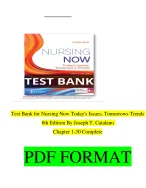 TEST BANK - Catalano, Nursing Now: Today's Issues, Tomorrows Trends 8th ...