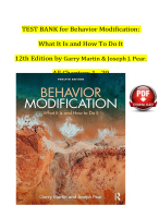 TEST BANK For Behavior Modification: What It Is and How To Do It, 12th ...
