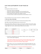 PHY142 Lab 3 Series and Parallel Circuits Spring 2025 - DocMerit