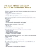 CTR EXAM WITH 100% CORRECT QUESTIONS AND ANSWERS 2023/2024 - DocMerit