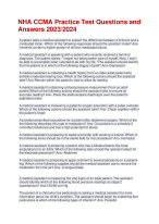 NHA CCMA Practice Test Questions and Answers 2023/2024 - DocMerit