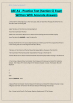 ASE A1 - Practice Test (Section C) Exam Written With Accurate Answers ...