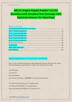 ASE A1 (Engine Repair) Practice Test Kit: Questions with Complete Task ...