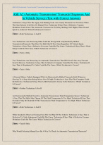 ASE A2 (Automatic Transmission / Transaxle) - DocMerit