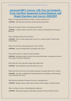 ASE Test A4, Section B - Front And Rear Suspension System Diagnosis ...