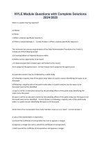 NYLE Module Questions with Complete Solutions 2024/2025 - DocMerit