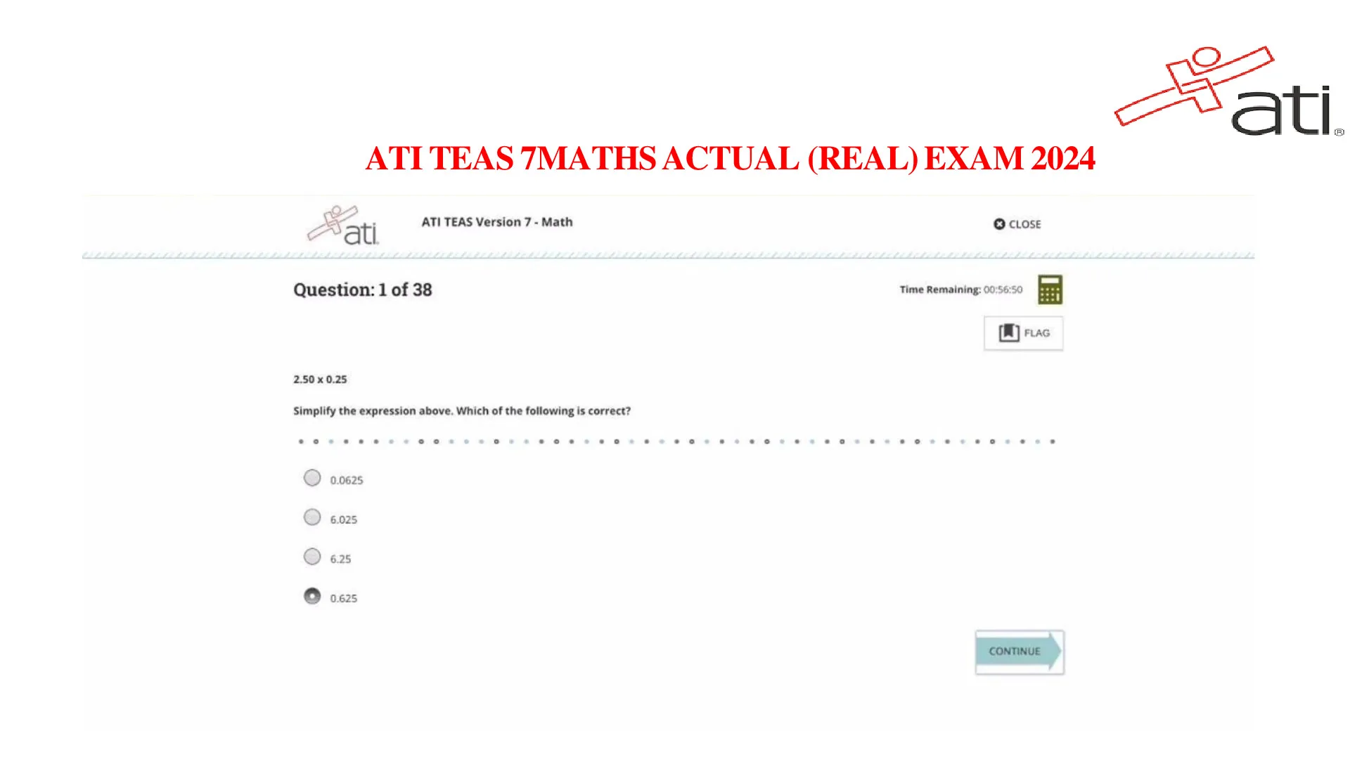 ATI TEAS 7 MATH 2024 PREDICTOR FOR MATH ACTUAL EXAM 2024L (REAL) EXAM ...