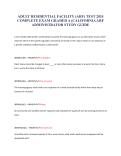 ADULT RESIDENTIAL FACILITY (ARF) ADMINISTRATOR CERTIFICATION ACTUAL ...