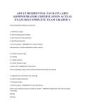 ADULT RESIDENTIAL FACILITY (ARF) ADMINISTRATOR CERTIFICATION ACTUAL ...