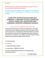 AANP FNP CERTIFICATION EXAM 2024 (VERSION 1 CONTAINS ACTUAL EXAM AND ...