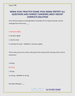 BOMA HVAC PRACTICE EXAM-HVAC BOMA PRETEST ALL QUESTIONS AND CORRECT ...