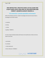 ALL FIREFIGHTER 1 PRACTICE TEST EXAM TEST BANK 1700 QUESTIONS AND ...