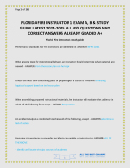 ALL FIREFIGHTER 1 PRACTICE TEST EXAM TEST BANK 1700 QUESTIONS AND ...