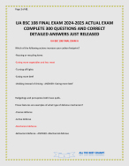 UA BSC 108 FINAL EXAM 2024-2025 ACTUAL EXAM COMPLETE 300 QUESTIONS AND ...