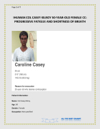 IHUMAN COL CASEY KILROY 50-YEAR-OLD FEMALE CC PROGRESSIVE FATIGUE AND ...