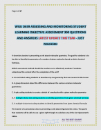 WGU D659 OA Exam Test Questions with Verified Answers - DocMerit
